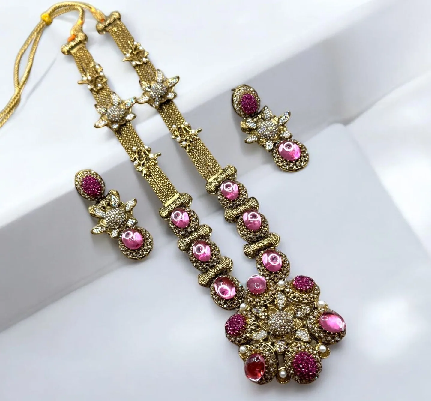 PINK MALA SET - Mornee Jewellery